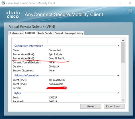 cisco anyconnect drop all ipv6 traffic cisco community