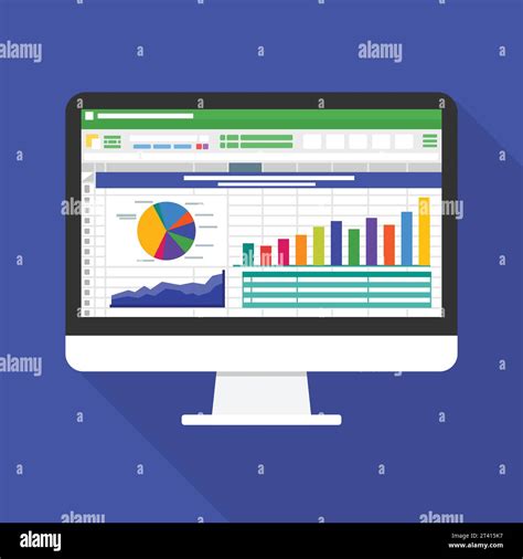 Excel Spreadsheet Stock Vector Images Alamy