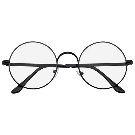 Round Glasses Retro Vintage Classic Round Metal Clear Lens Glasses W