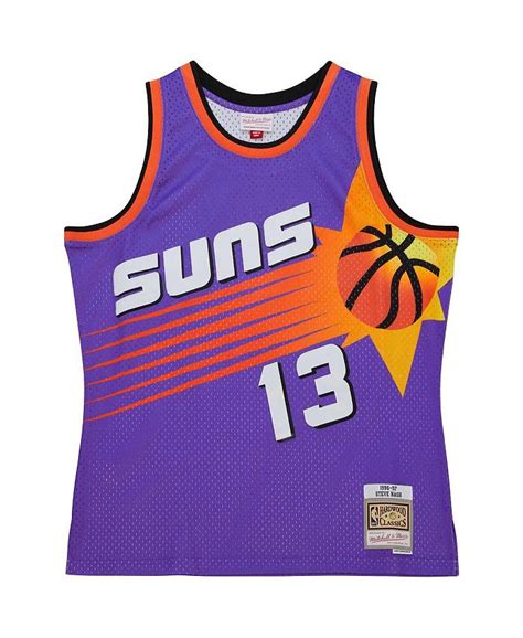 Mitchell And Ness Mens Steve Nash Purple Phoenix Suns Hardwood Classics 199697 Tropical Swingman