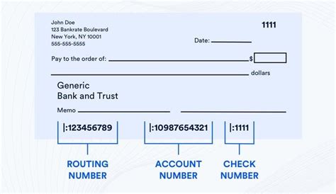 account number on a check located