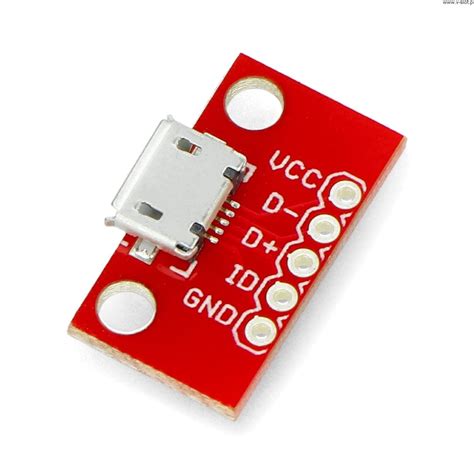 Microusb Typ B 5 Pin Złącze Do Płytki Stykowej Sparkfun Bob 12035