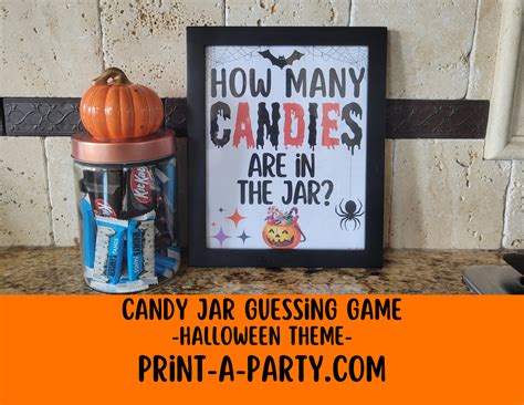 Halloween Candy Jar Guessing Game Printable Halloween Candy Sign And Printaparty