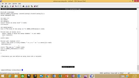 Solved C Question Can U Define A Array Size With A Chegg Com