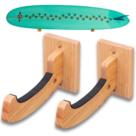 Koa Vibes Wood Surfboard Wall Mount And Snowboard Wall