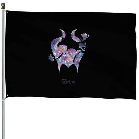 Disney Maleficent Mistress Of Evil Floral Horns House Flags Id