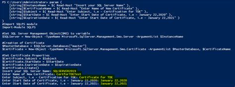 Configure SQL Server Transparent Data Encryption With PowerShell