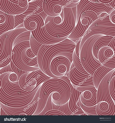 Doodle Violet Pink Seamless Background Hand Stock Vector Royalty Free