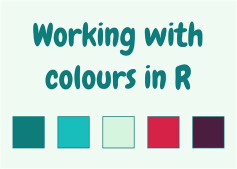 Working With Colours In R Nicola Rennie