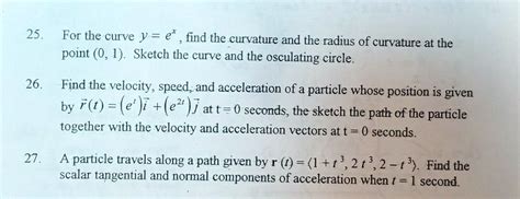 Solved For The Curve Y Ex Find The Curvature And The Radius Of
