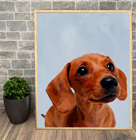 Cartoon Dog Portrait Custom Pet Painting Digital Pet Watercolor