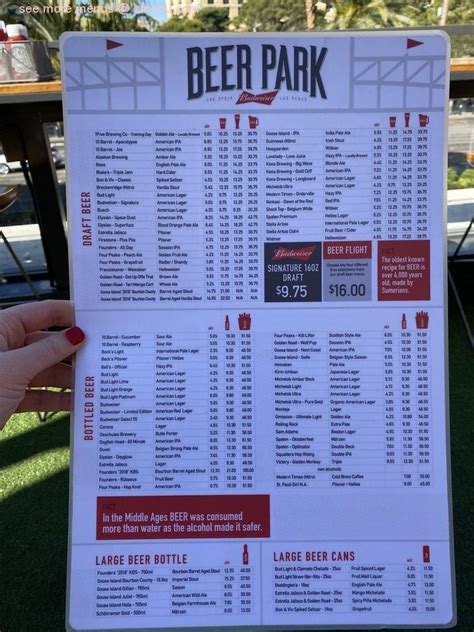Online Menu Of Beer Park Restaurant Las Vegas Nevada 89109 Zmenu