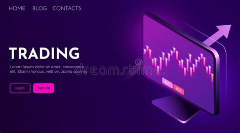 Financial Analytics Concept Candlestick Chart Trading Stock Vector Illustration Of Banner