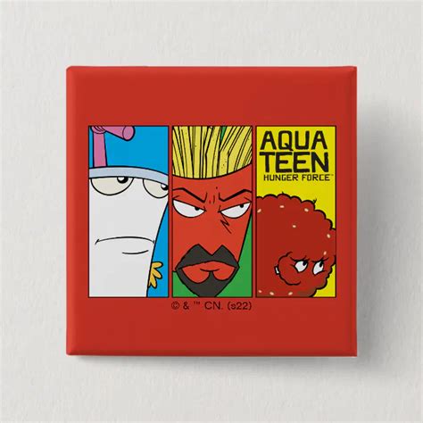 Aqua Teen Hunger Force Character Panel Graphic Button Zazzle