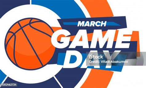 게임 데이 3월 농구 플레이오프 미국에서 슈퍼 스포츠 파티 시즌 토너먼트의 마지막 경기 프로 팀 챔피언십 농구공을 위한 공 스포츠 포스터 벡터 일러스트레이션 3월에 대한