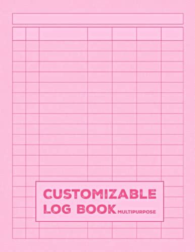 Customizable 7 Column Log Book Multipurpose Log Book For Tracking