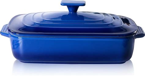 Lareina Large Ceramic Casserole Dish With Lid 40 Comoros Ubuy