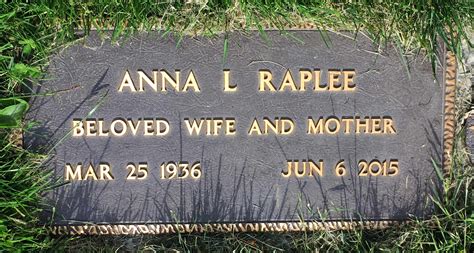 Anna Louise Johnson Raplee 1936 2015 Find A Grave Memorial