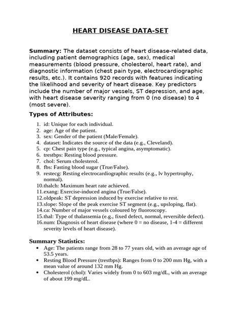 Heart Disease Data Set Pdf Self Improvement