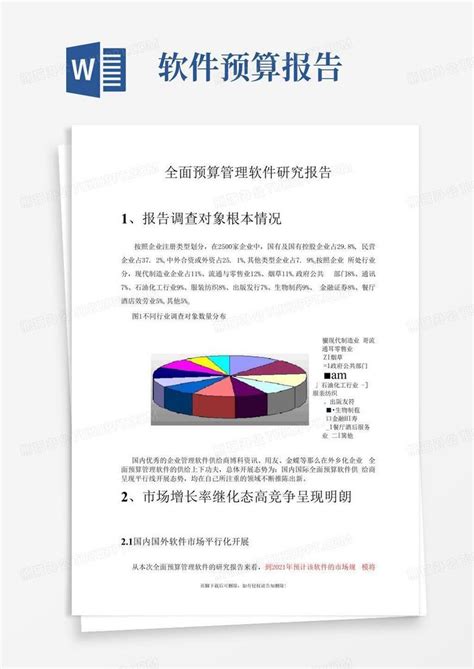 全面预算管理软件研究报告word模板下载 编号lnzyrdjx 熊猫办公