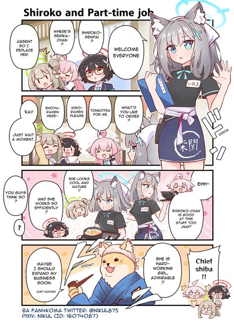 Shiroko Hoshino Nonomi Ayane And Master Shiba Blue Archive Drawn