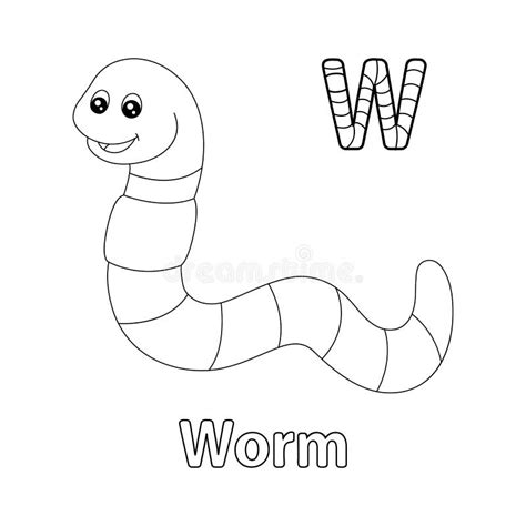 W Is For Worm Coloring Page Free Printable Letter W Coloring Page