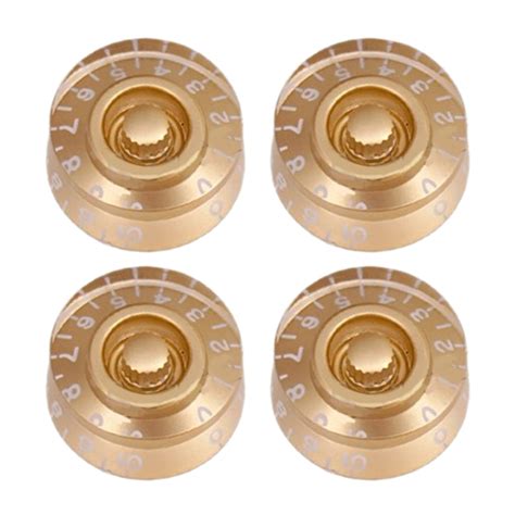 Guaber 4pcs Bass Effect Button Control Knobs Turning Knobs Bass Knobs Guitar Knobs Potentiometer