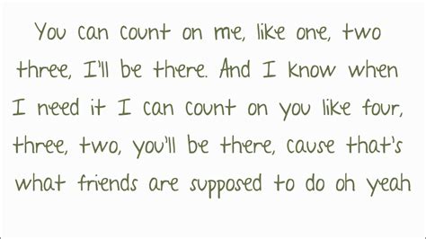 You Can Count On Me Like 1 2 3 You Can Count On Me Like 1 2 3 By Matt