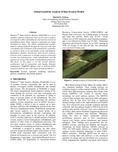 pdf global sensitivity analysis of dam erosion models