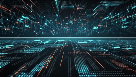 Premium Photo Binary Code Matrix Background Scientific Technology