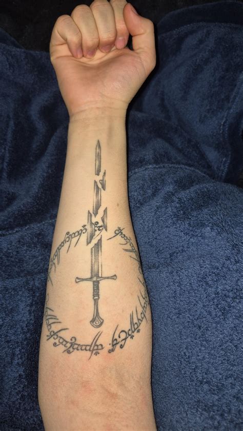 Aragorns Sword Anduril Tattoo
