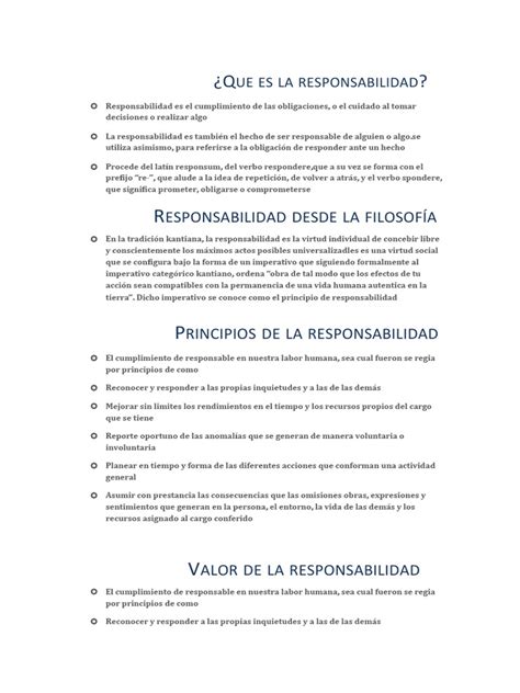 Que Es La Responsabilidad Pdf