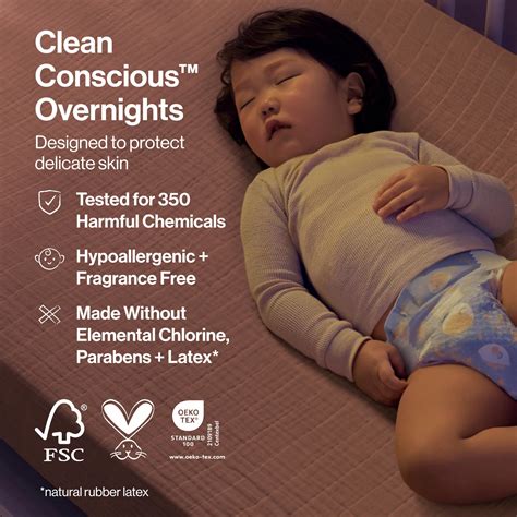 The Honest Company Comfort Dry Overnight Diapers Up To