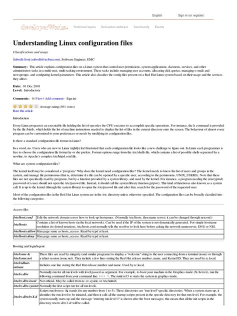 Understanding Linux Configuration Files Pdf Pdf Command Line
