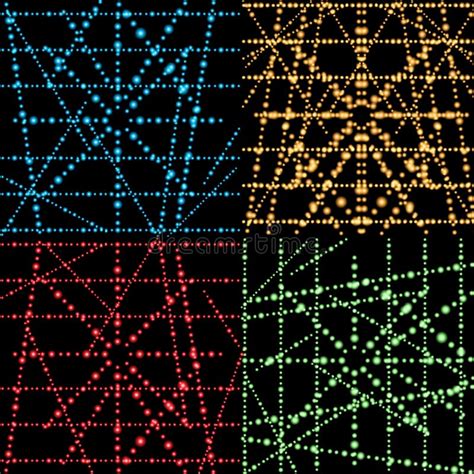 Grid Of Glowing Particles Stock Illustration Illustration Of Internet