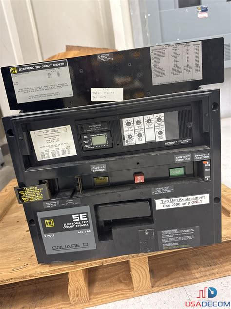 6 Square D Circuit Breakers 2000a 2500a Usa Decom