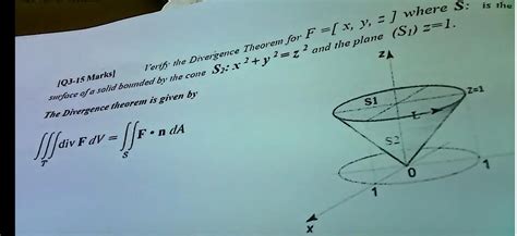 solved [q 15 ﻿marks] ﻿terif the divergence theorem for