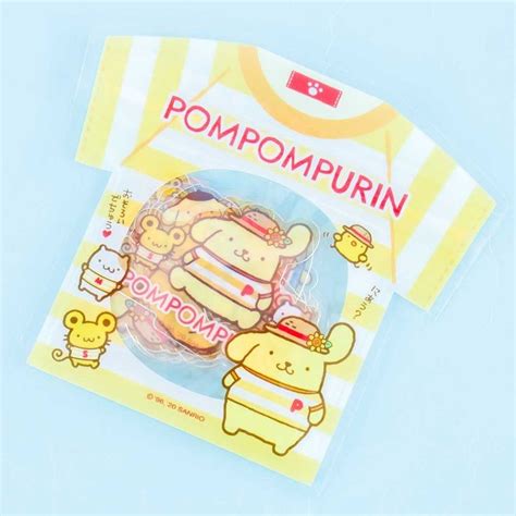 Pompompurin Summer Fun Sticker Flakes Fun Stickers Sanrio Super Kawaii
