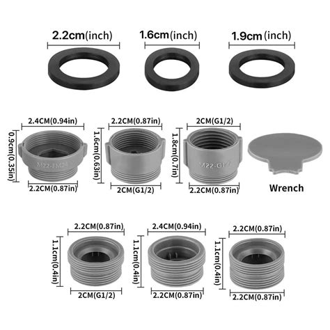 5 Pieces Faucet Adapter Kit Male And Female Sink Aerator Adapter Set Kitchen Sink Faucet Adapter