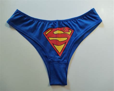 Supergirl Superman Panties Bikini Style Womens Underwear Printed