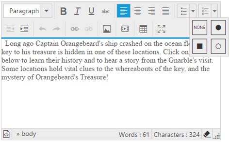 Working With Lists Operation In RichTextEditor Widget For Syncfusion Essential JS
