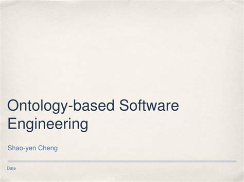 Ppt Ontology Based Software Engineering Powerpoint Presentation Free Download Id 5494835