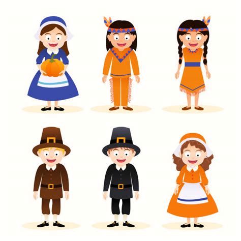 Pilgrim And Indian Clipart