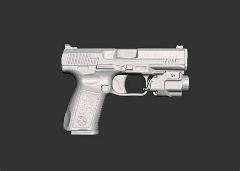 Stl File Canik Tp9 Sf Elite Streamlight Tlr 8 Ag Real Size 3d Scan Gun Mold 🩻 ・template To