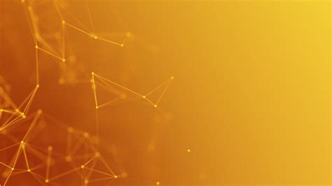 Looping Yellow Plexus Effect Abstract Orange Connection Of Dots And