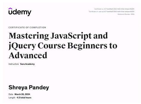 shreya pandey on linkedin completed my mastering java script and