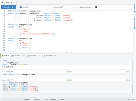 Output Tab When Executing Queries Coginiti Support Home
