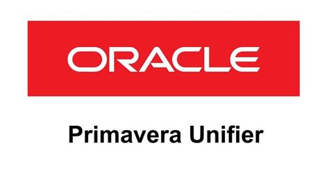Oracle Unifier Oracle Primavera Unifier Portfolio Management Fund