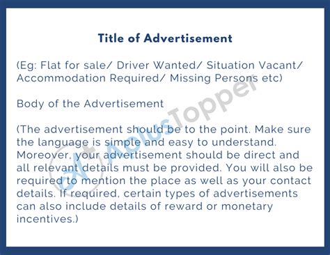 Advertisement Writing Commercial And Classified Advertisement Writing Format And Samples A Advertisement Writing Commercial And Classified Advertisement Writing Format And Samples A