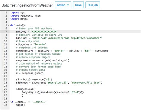 Ingest Data From External Rest Api Into S3 Using Aws Glue
